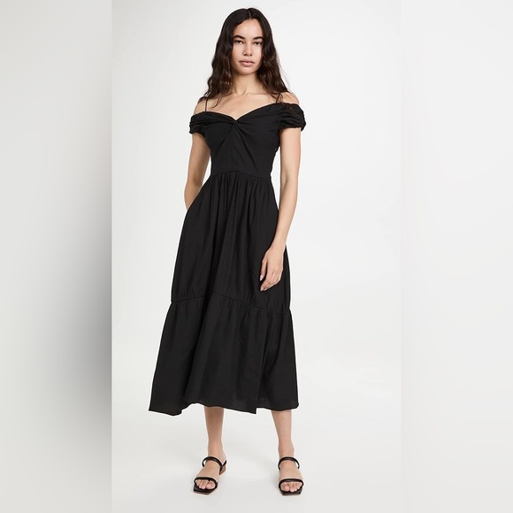 Vince | Dresses | Nwt Vince Linen Offshoulder Twist Detail Dress | Poshmark